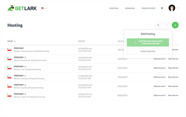 Simple Hosting Crafted for Freelancers and Web Designers | GetLark.com